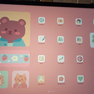 Cute Retro Hand Drawn Ios & Android App Icons Home Screen Set Widgets ...