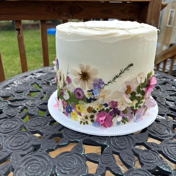 Pressed Flowers for Cakes, Edible Flowers for Cake Decoration, Pressed ...