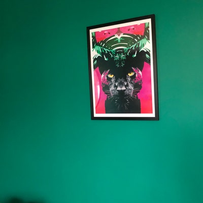 Black Panther Poster, Black Panther Print, Street Art Print, Tropical ...