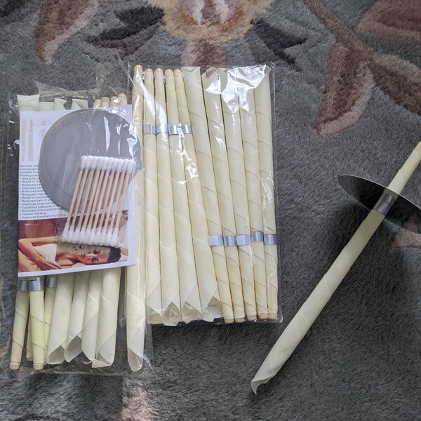 20 Pcs Ear Candle Ear Wax Candle Beeswax Candle Ear Cleaner Ear Wax ...