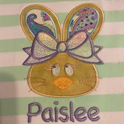 Easter Bunny Applique Design Easter Design Bunny Embroidery Rabbit ...