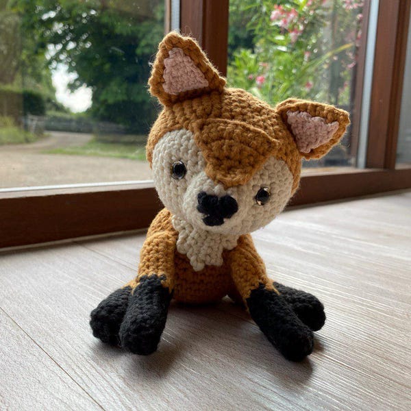 CROCHET PATTERN Lucy the Fox Crochet Amigurumi Stuffed Sitting Forest ...