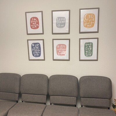 Kids Bible Verse Wall Art, Sunday School Decor, Christian Education ...