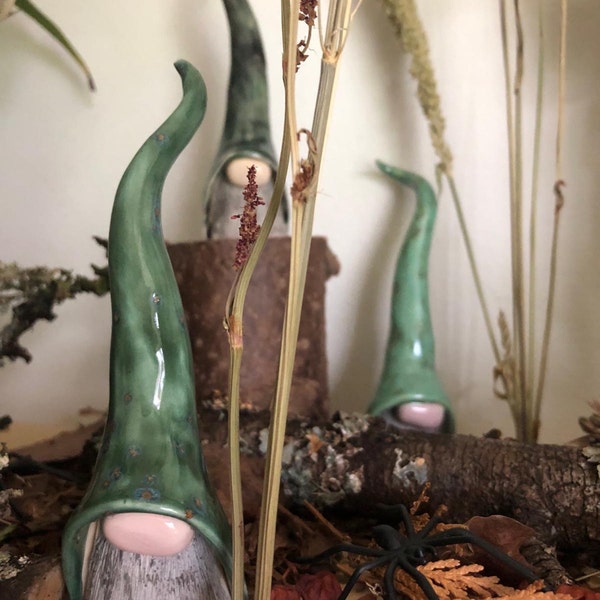 Ceramic Wizard Gnome - Handmade Pottery Gnome - Unusual Gift - Quirky ...