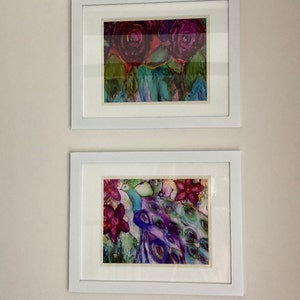 Alcohol Ink Art, Pink Enchanted Forest Print, Alcohol Ink Trees, Fluid ...