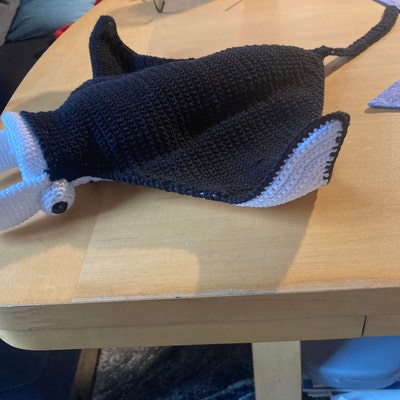 CROCHET PATTERN Manta Ray Jacque the Manta Ray With Handkerchief Eco ...