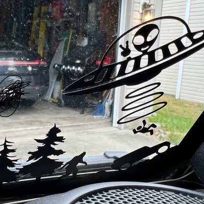 Jeeper Windshield Decal Alien Abduction/ufo Jeeper Sticker /wrangler ...