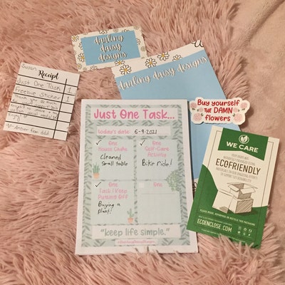 Just One Task Notepad Self Love Notepad Self Care Notepad Calming To-do ...