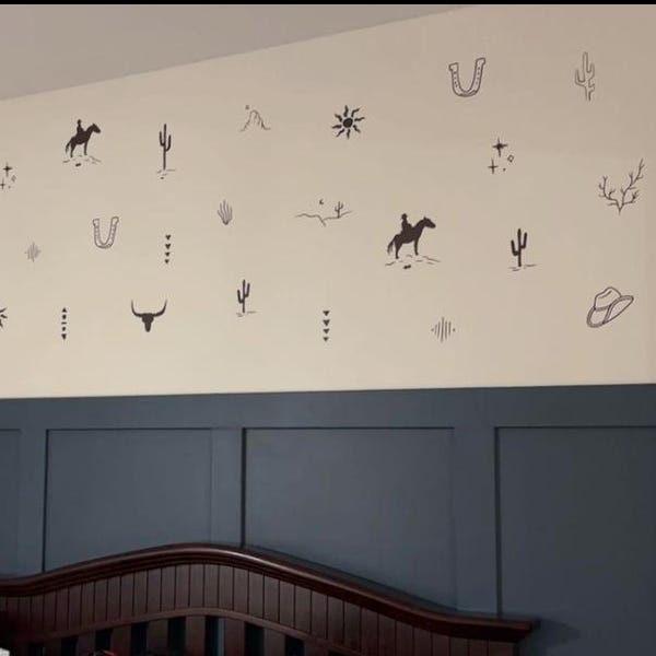 Wild West Wall Decals / Removable Decals / Western Theme Decals ...