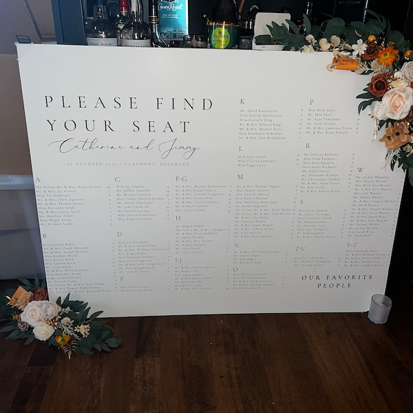 Alphabetical Seating Chart Template Download Minimalist Seating ...
