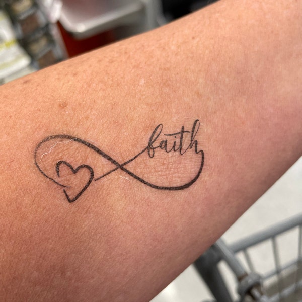 Infinity Faith Temporary Tattoo / Infinity Tattoo / Religious Tattoo - Etsy