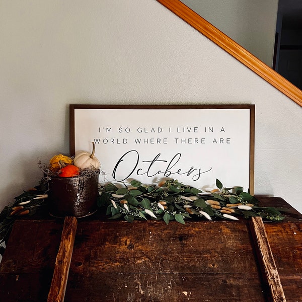 October Sign | Fall Sign | Fall Wall Decor | Signs for Fall | Wood ...