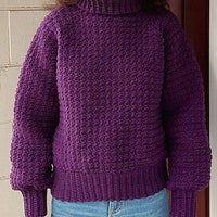 CROCHET PATTERN: the Millennial Jumper Cowl Neck/ Turtle - Etsy Canada