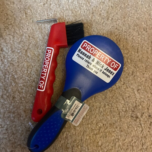 20-pack Custom Printed PROPERTY OF 1.5x3-inch Vinyl Stickers Decals ...