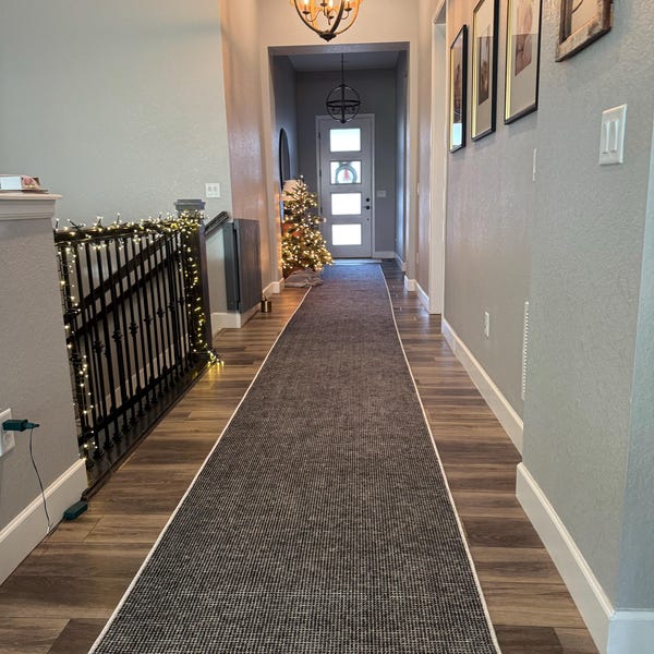 Custom Cool CHUNKY Rugs Runner for Home Decor, ECRU Cut to Size, LOOP ...