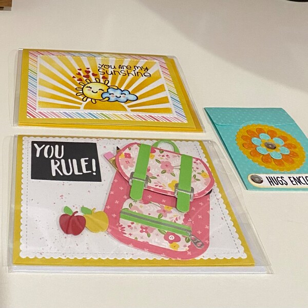 Back to School Card - Backpack Card - Teacher Appreciation Gift - Card ...