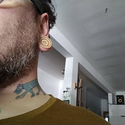 Black Ear Tunnels Thin Walled Ear Gauges 10mm 00g 12mm 1/2'' 14mm 9/16 ...