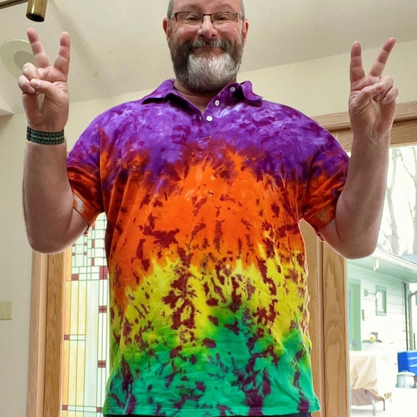 Deep Electric Rainbow Hand Dyed Tiedyed Rayon Gauze Long Skirt - Etsy