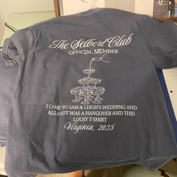 Custom Wedding Shirt Cocktail Wedding Tshirt Toss Wedding Merch Newly ...