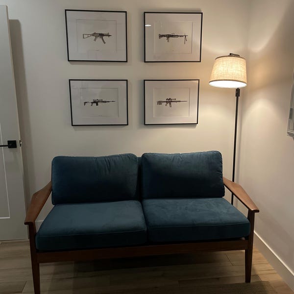 X-ray Firearm Prints, Gun Enthusiast Gift for Him Pistol Weapon Shotgun ...