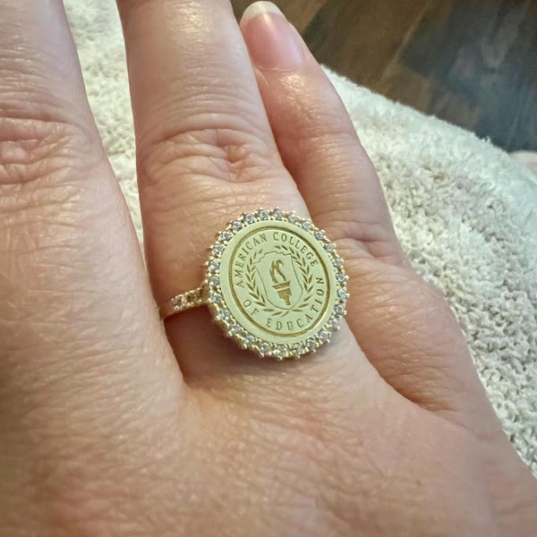 College Graduation Gift for Her, Custom College Class Ring, High School ...