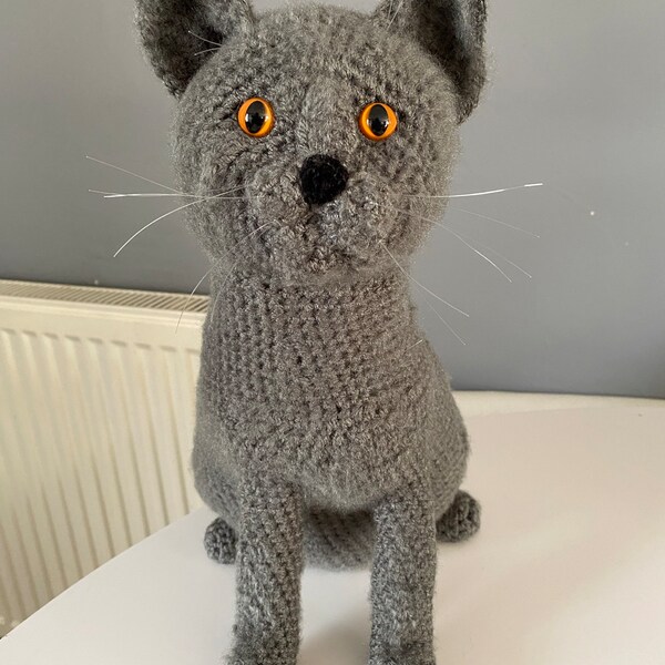 British Shorthair Cat Crochet Pattern, Crochet Amigurumi Cat, Сrochet ...