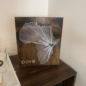 Africa String Art Africa Decor State String Art Africa Nail - Etsy Israel