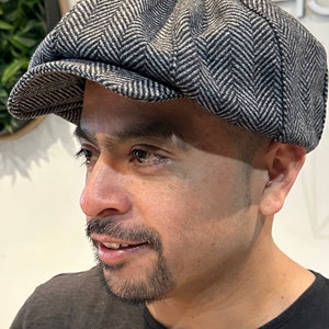 Personalized Winter 8 Panels Cap, Peaky Blinders Hat, Men Newsboy Cap ...