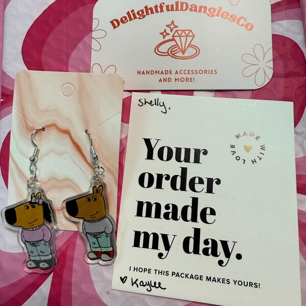 Kawaii Labubu Rabbit Monster Dangle Earrings, Cute Animal Jewelry for ...