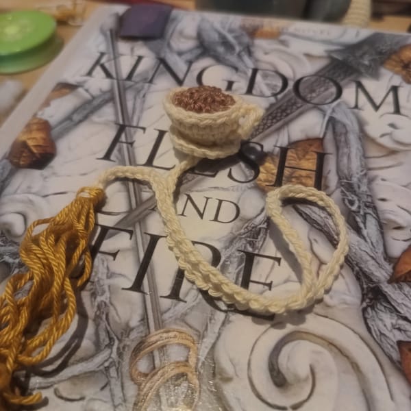 Crochet Coffee Bookmark Pattern | Crochet Matcha Bookmark Pattern ...