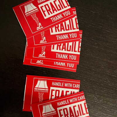 FRAGILE Mailing Labels A Christmas Story, Leg Lamp, Etsy Sellers: 10 ...