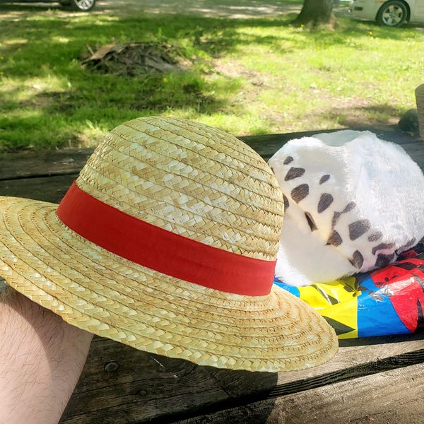 EXTRA Large XL One Piece Luffy Straw Hat for Adults - for Cosplay or ...