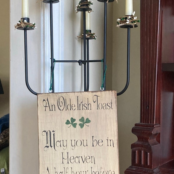 An OLD IRISH TOAST Primitive Sign - Etsy