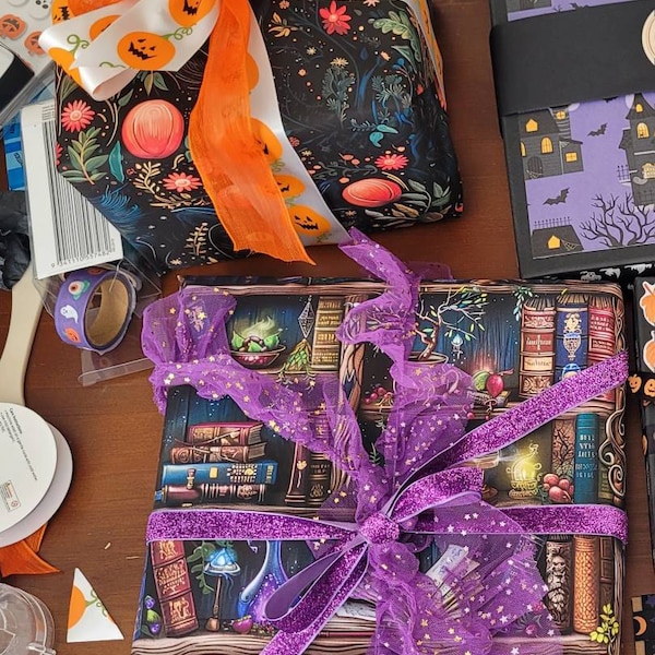 Boho Psychedelic Wrapping Paper Bold, Colourful Art Deco for Mum Garden ...