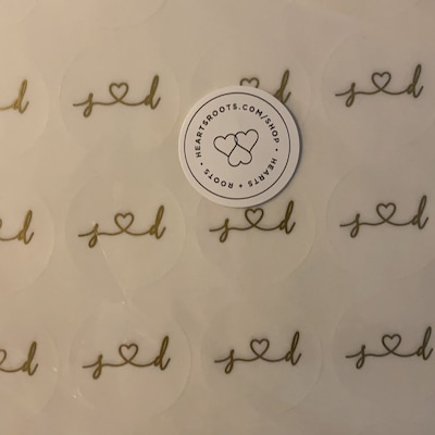 Envelope Seals, Wedding Invitation Stickers, Initial Stickers for ...