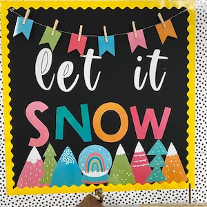 Winter Snow Globe Bulletin Board or Door Decor, Easy Seasonal Classroom ...