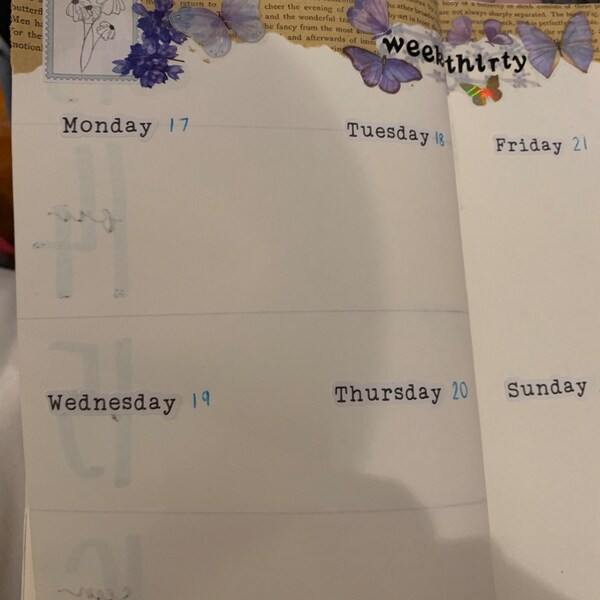 Months of the Year Planner Stickers, Torn Paper Stickers, Magazine ...