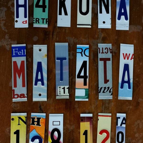 Pick Your Letters flat and Embossed License Plate Letters and Numbers ...