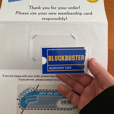 Blockbuster Membership Card - Etsy