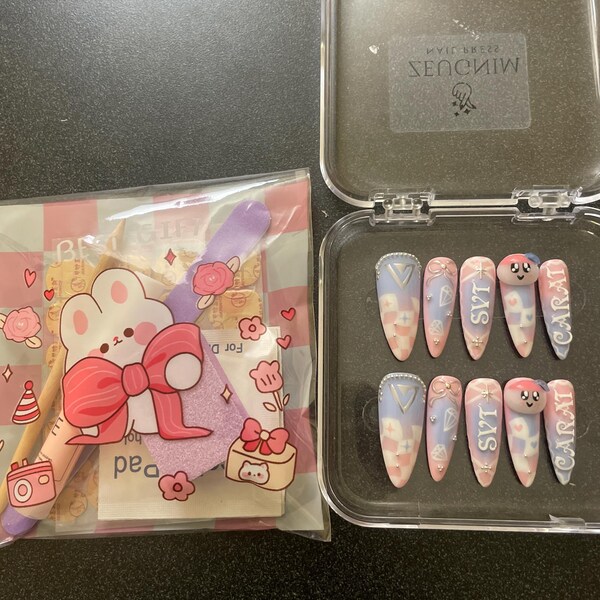 Enhypen Romance Untold Nails | Enhypen XO Nail Inspo | Kpop Nails ...