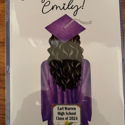 Graduation 2024 Cheer Cheerleader Custom Card Personalized Graduation ...