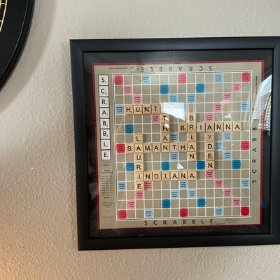 Custom Framed Scrabble Boards Personalized Gift Vintage Scrabble Board ...