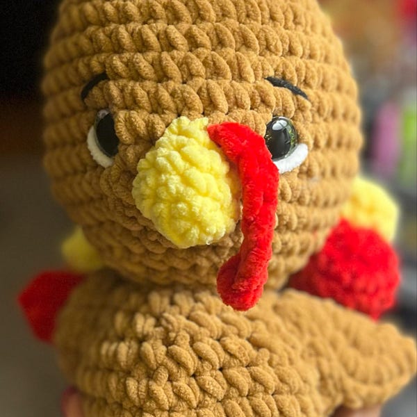PATTERN: Plush Tucker the Turkey Pattern - Amigurumi Chunky Turkey ...