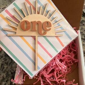 Sun Cake Topper, Boho Sun Cake Topper, First Trip Around the Sun ...