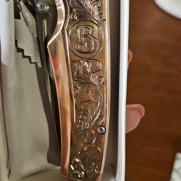 Custom Western Engraved Turquoise Pocket Knife - Etsy