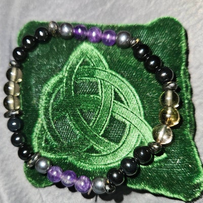 RARE Moldavite Pendant Synergy 12 Hamsa Evil Eye Protection Spiritual ...