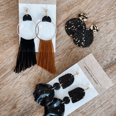 Editable Earring Card Template Jewelry Display Card Printable Earring ...