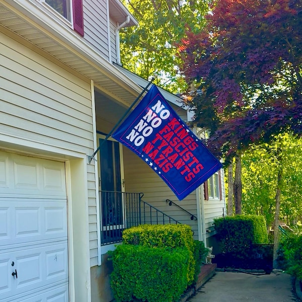 Democracy Dies in Silence 2 Sided Flag, Resist Fascism Fight Oligarchy ...