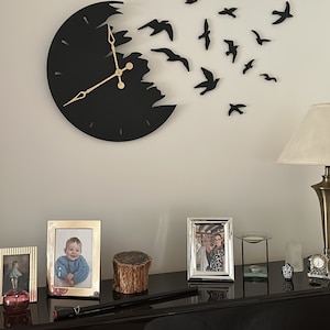 Zodiac Wall Clock, Astronomical Clock, Wooden Frame Clock, Wall Clock ...