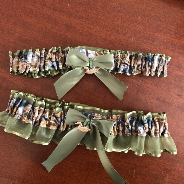 MOSSY OAK Camouflage Wedding Garters Deer Camo Garter Hunter Orange - Etsy